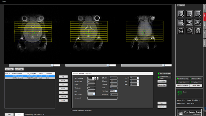 Pre Clinical Scan Overview